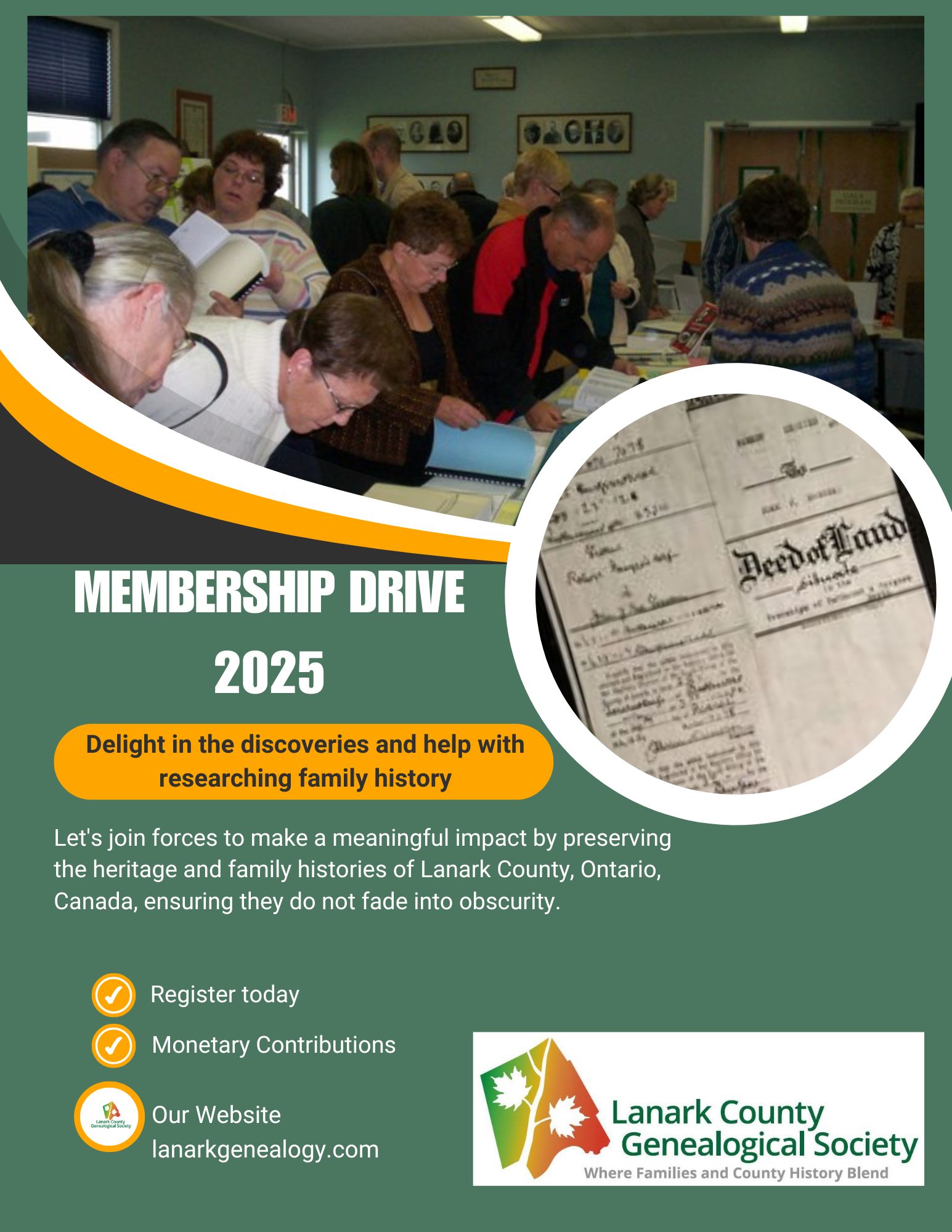 Annual Membership Drive – Lanark County Genealogy Society
